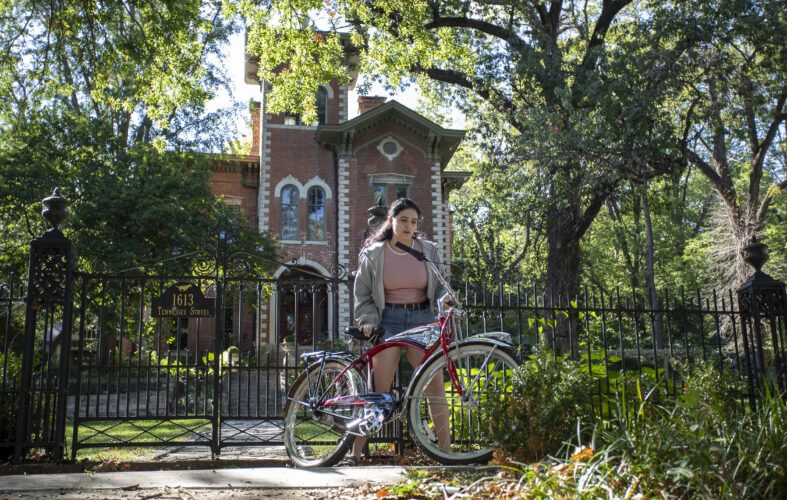 Film crew shooting supernatural suspense thriller at iconic Lawrence ...